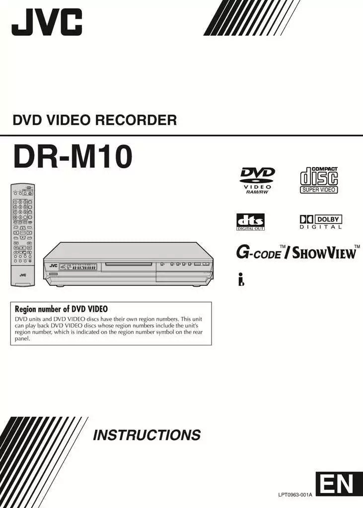 JVC DR-M10 DVD Recorder Owners Instruction Manual – TekRevolt