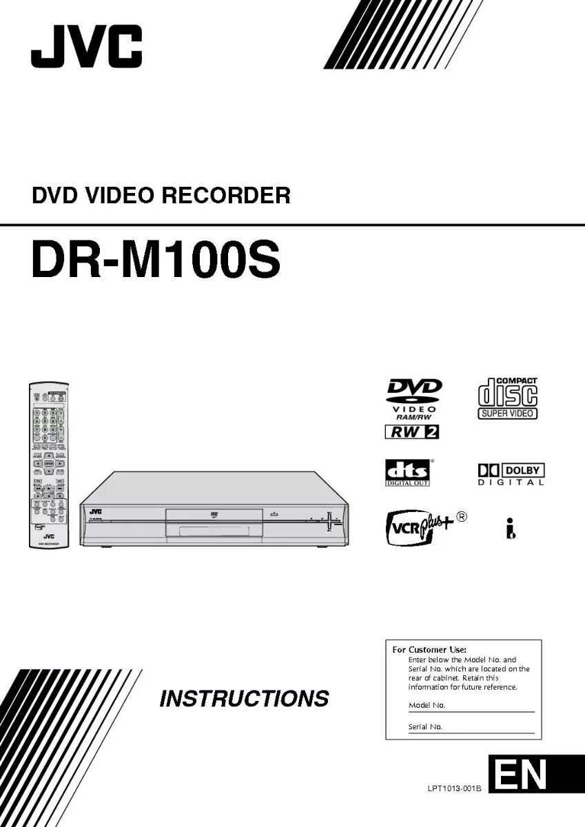 JVC DR-M100S DVD Recorder Owners Instruction Manual – TekRevolt