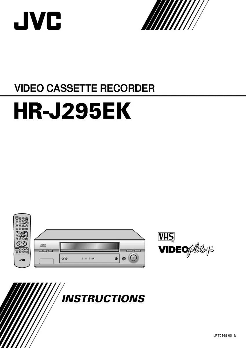 JVC HR-J295EK VCR Owners Instruction Manual – TekRevolt