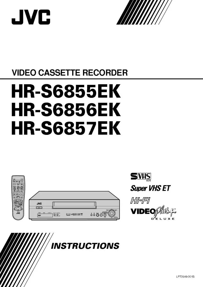 JVC HR-S6855EK HR-S6856EK HR-S6857EK VCR Owners Instruction Manual – TekRevolt