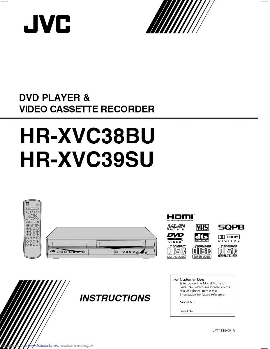 JVC HR-XVC38BU HR-XVC39SU VCR DVD Owners Instruction Manual – TekRevolt