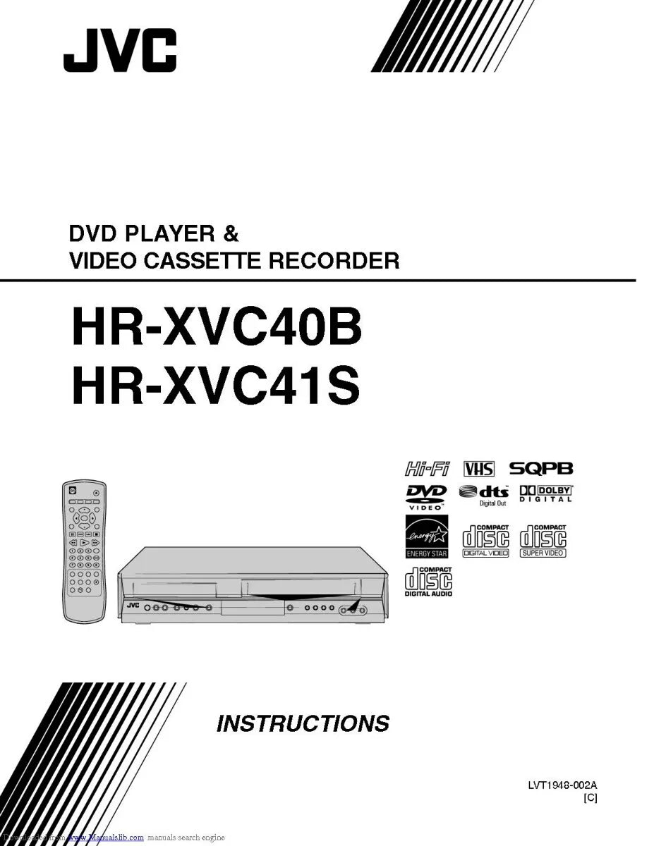 JVC HR-XVC40B HR-XVC41S VCR DVD Owners Instruction Manual – TekRevolt