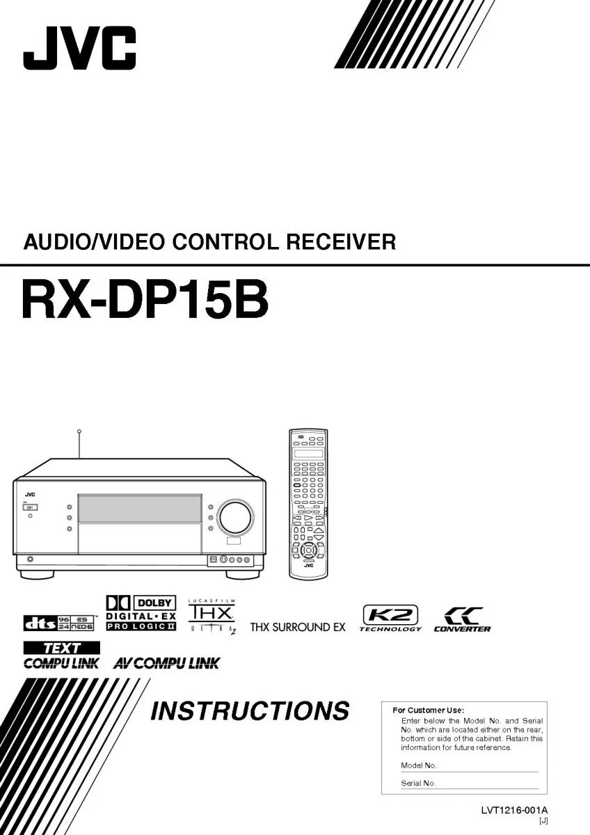 JVC RX-DP15BJ Receiver Owners Instruction Manual – TekRevolt