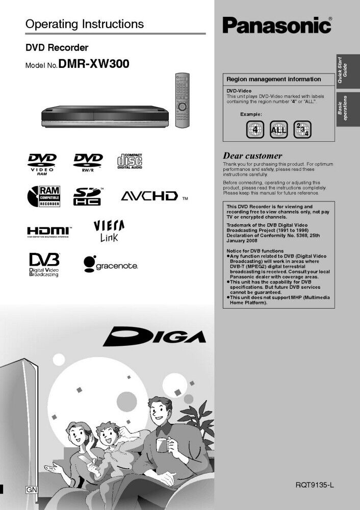 All Panasonic DVD Recorder Manuals available to ship same day. – TekRevolt