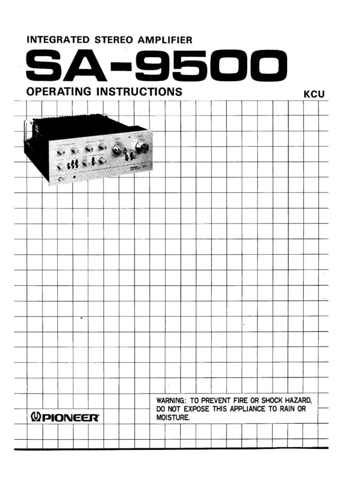 Pioneer SA-9500 Amplifier Owners Manual – TekRevolt