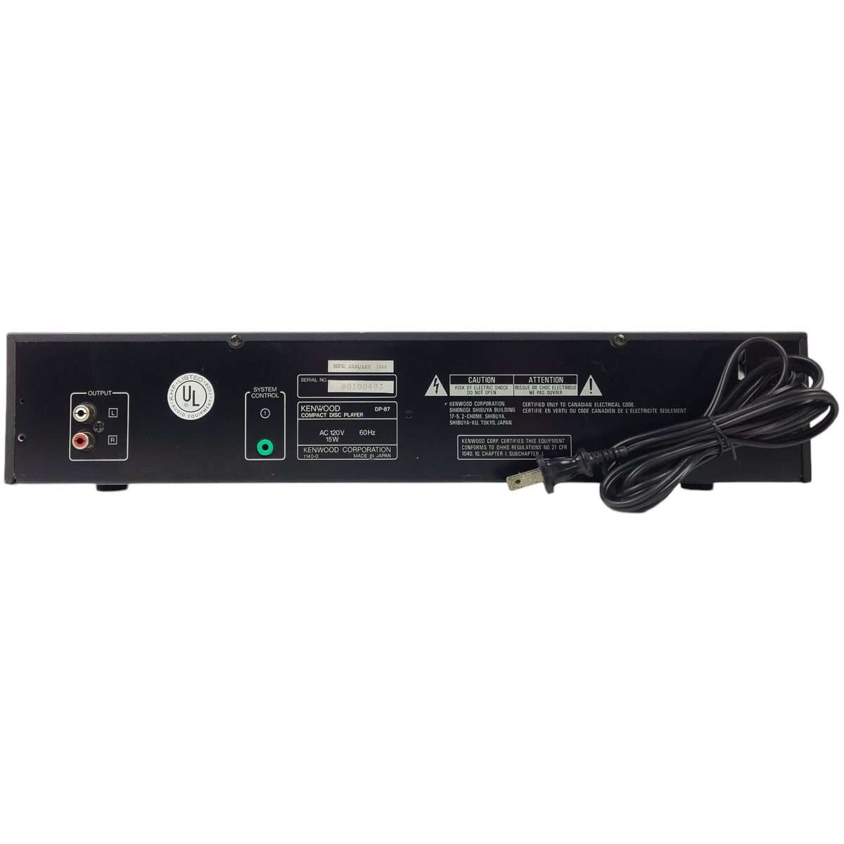 Kenwood DP-87 single disc CD player – TekRevolt