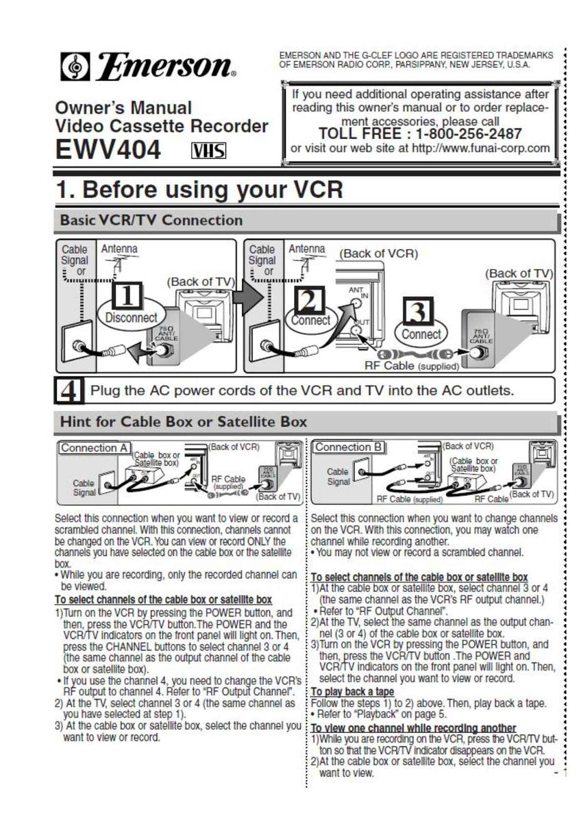 Emerson VCR Manuals – TekRevolt