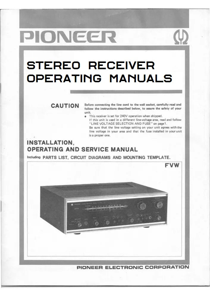 Pioneer Receiver Manuals – TekRevolt