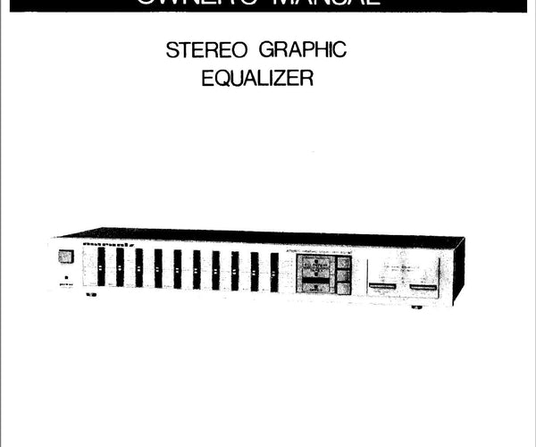 Marantz Equalizer Manuals – TekRevolt