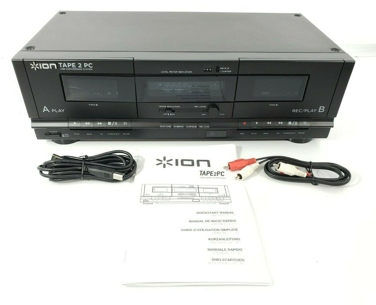 ION TAPE 2 PC Dual Cassette Tape Deck Transfer Player - USB Conversion ...