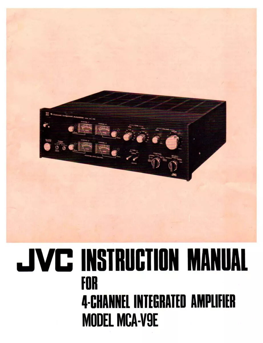 JVC MCA-V9E Amplifier Owners Instruction Manual – TekRevolt