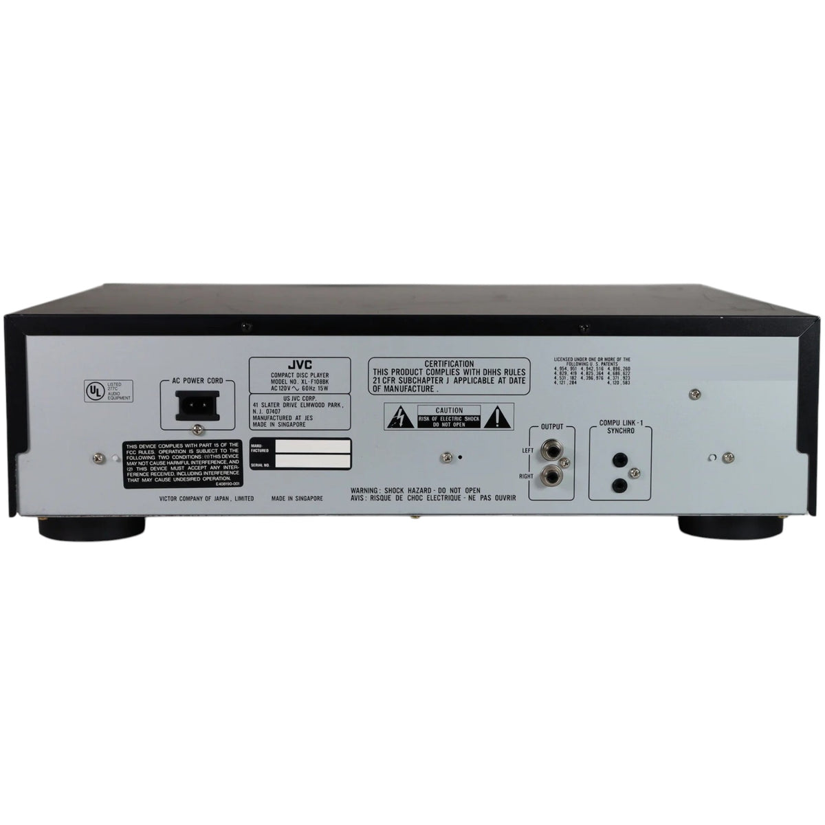 JVC 5 Disc CD Player XL- F108BK – TekRevolt