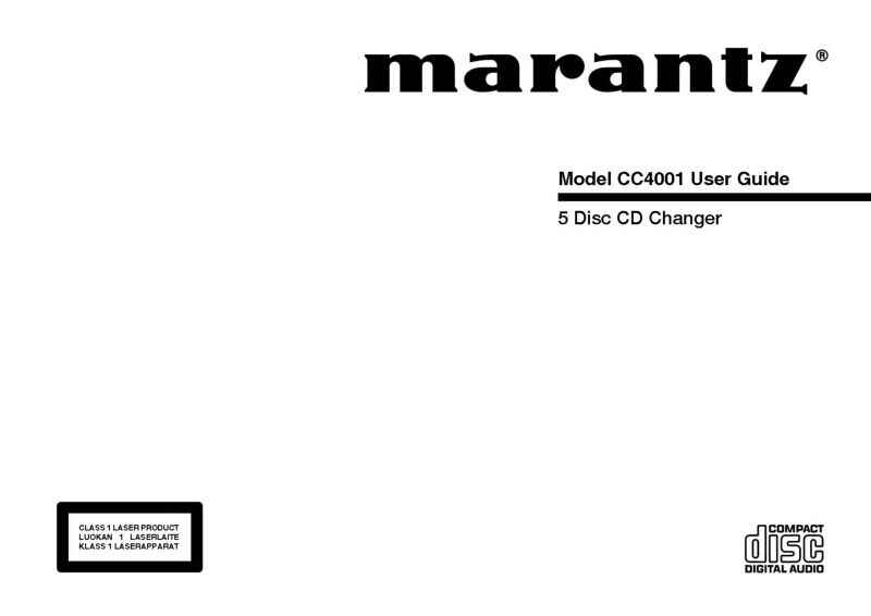 Marantz CC4001 CD Changer Owners Manual – TekRevolt