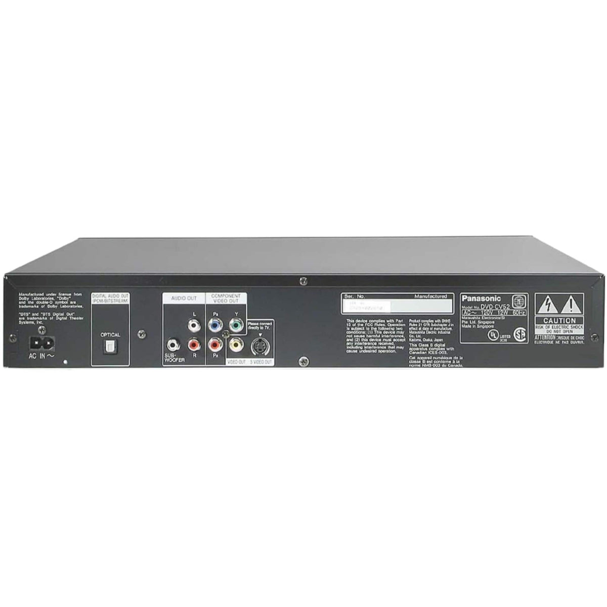 Panasonic DVD-CV52 5-Disc DVD Player - Slim Model – TekRevolt
