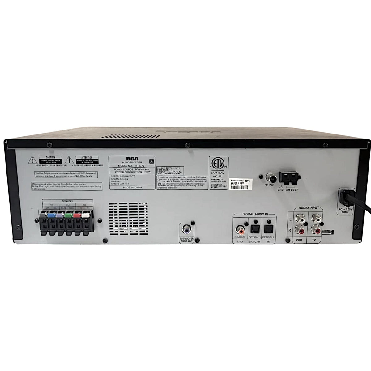 RCA RT2770 5.1 Channel Home Theater Receiver – TekRevolt