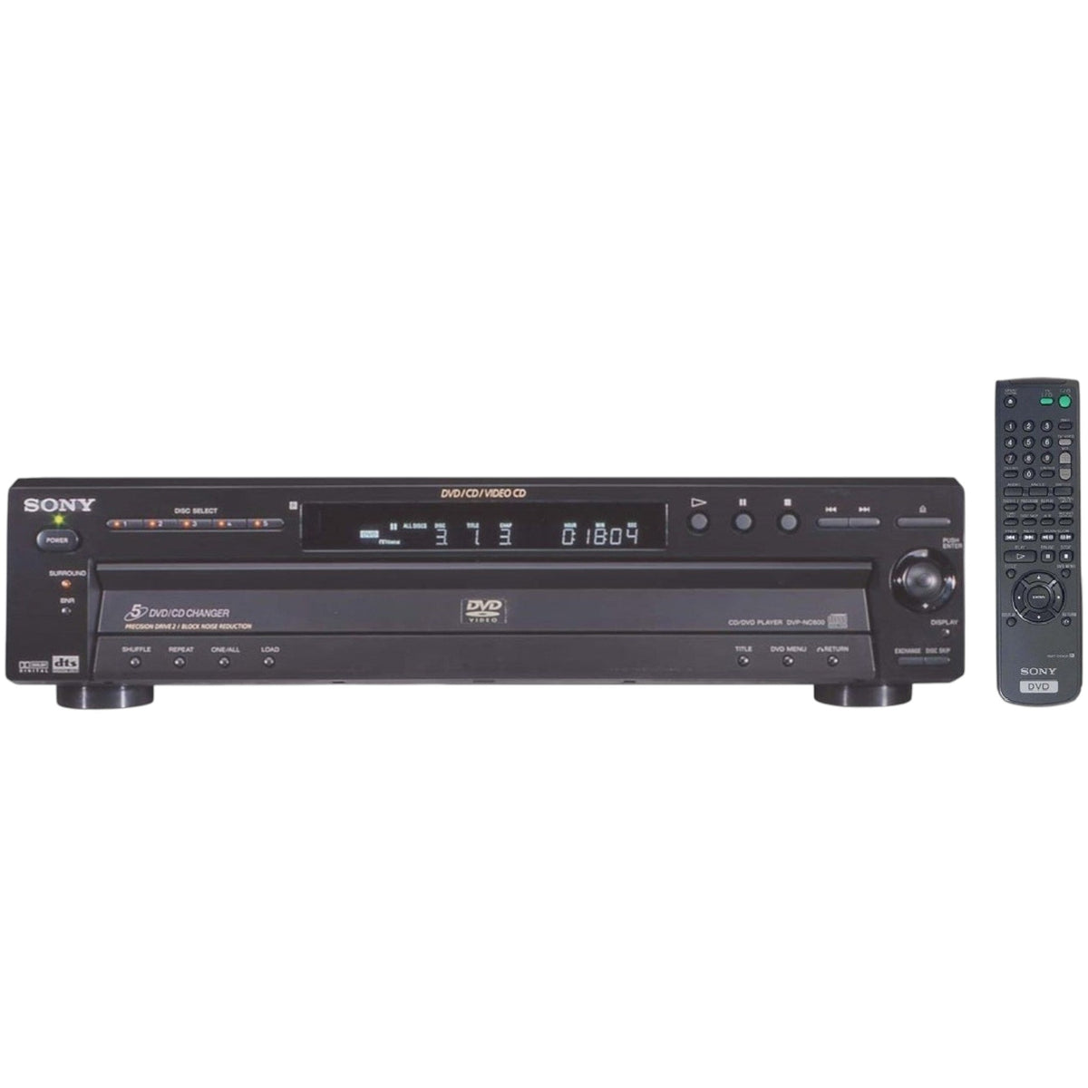 Sony DVP-NC600 5 Disc Carousel Multi CD/DVD/VCD Changer Player (Black ...