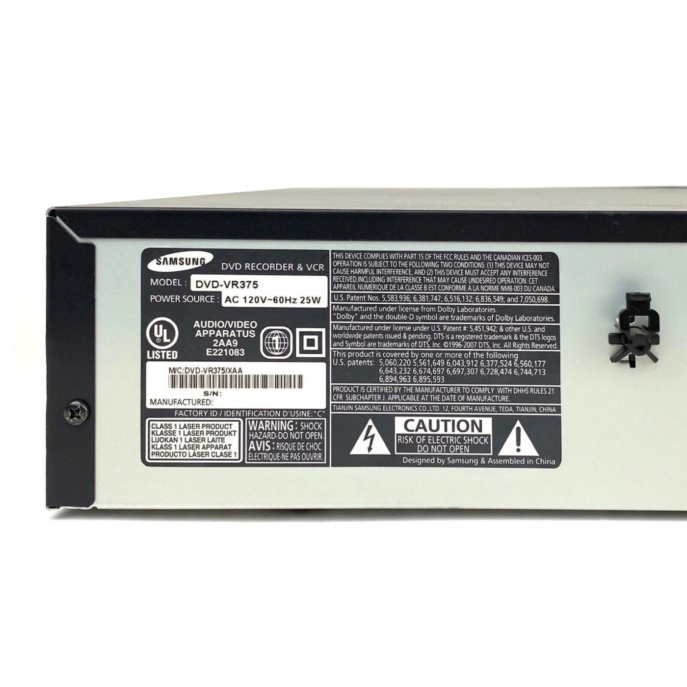 Samsung DVD-VR375 DVD Recorder DVD VCR Combo – TekRevolt