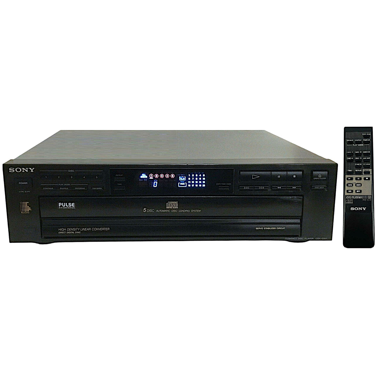Sony CDP-C211 Multi CD 5 Disc Carousel Player – TekRevolt