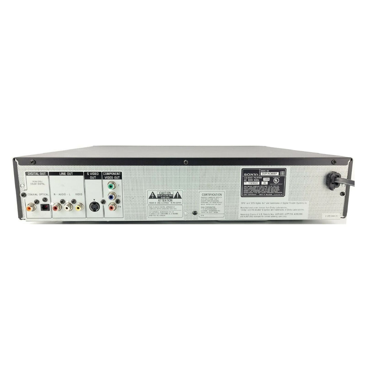 Sony DVP-NC665P 5 Disc Carousel Multi CD/DVD/VCD Changer Player - Black ...