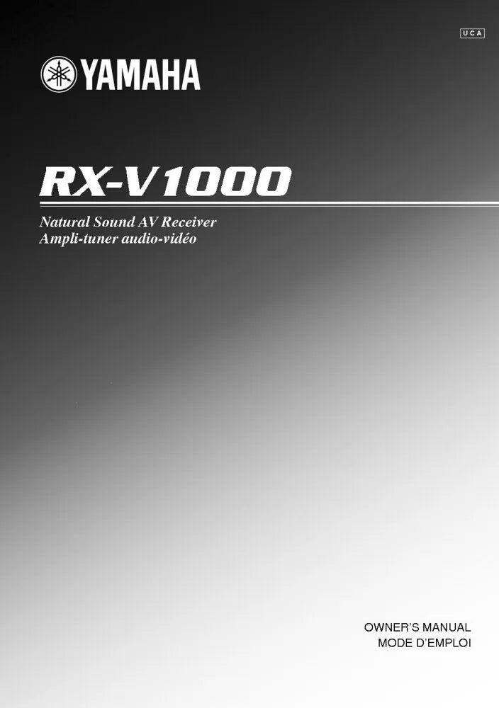 Yamaha RX-V1000 Receiver Owners Manual – TekRevolt